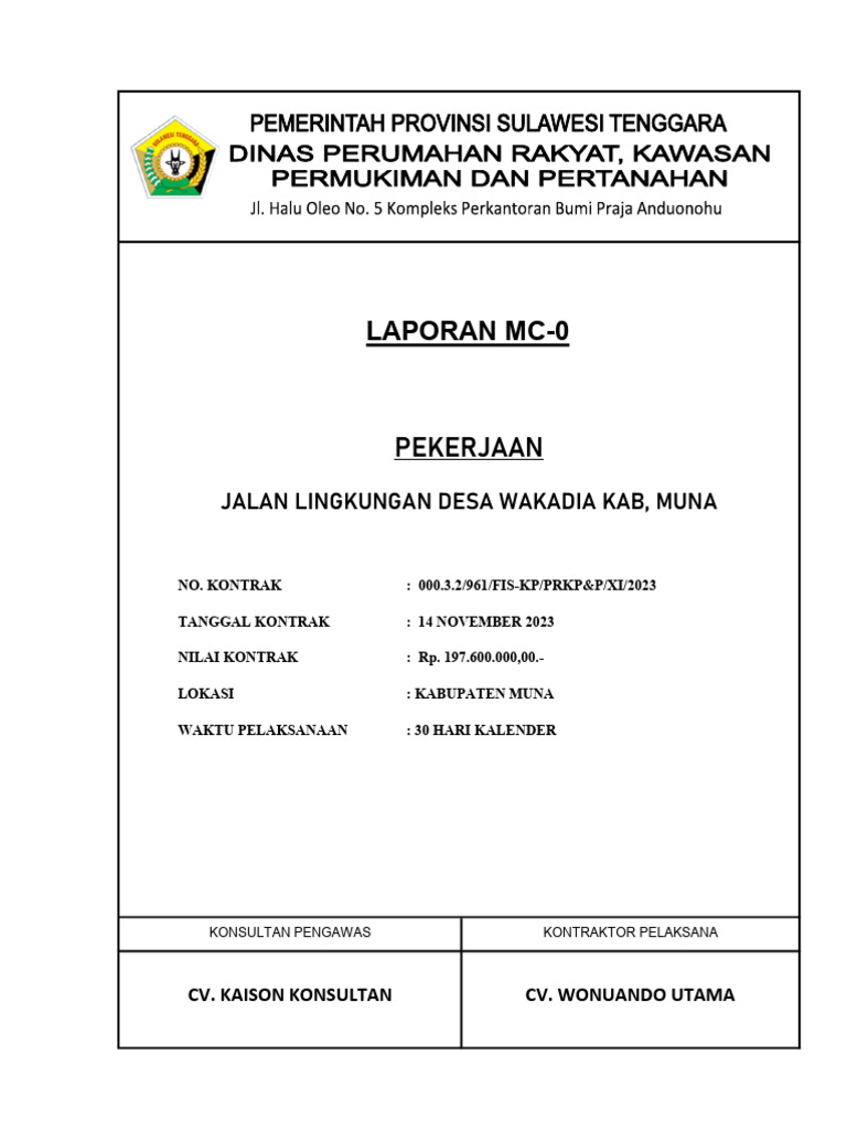 LAPORAN MC - 0 Fisik | PDF