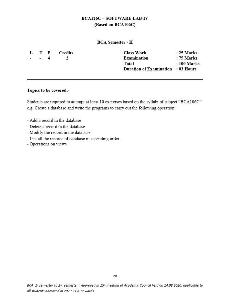 DBMS Lab Syllabus | PDF DBMS Lab Syllabus | PDF