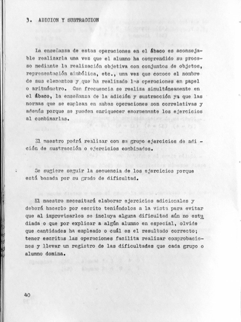 Ábaco Suma y Resta | PDF