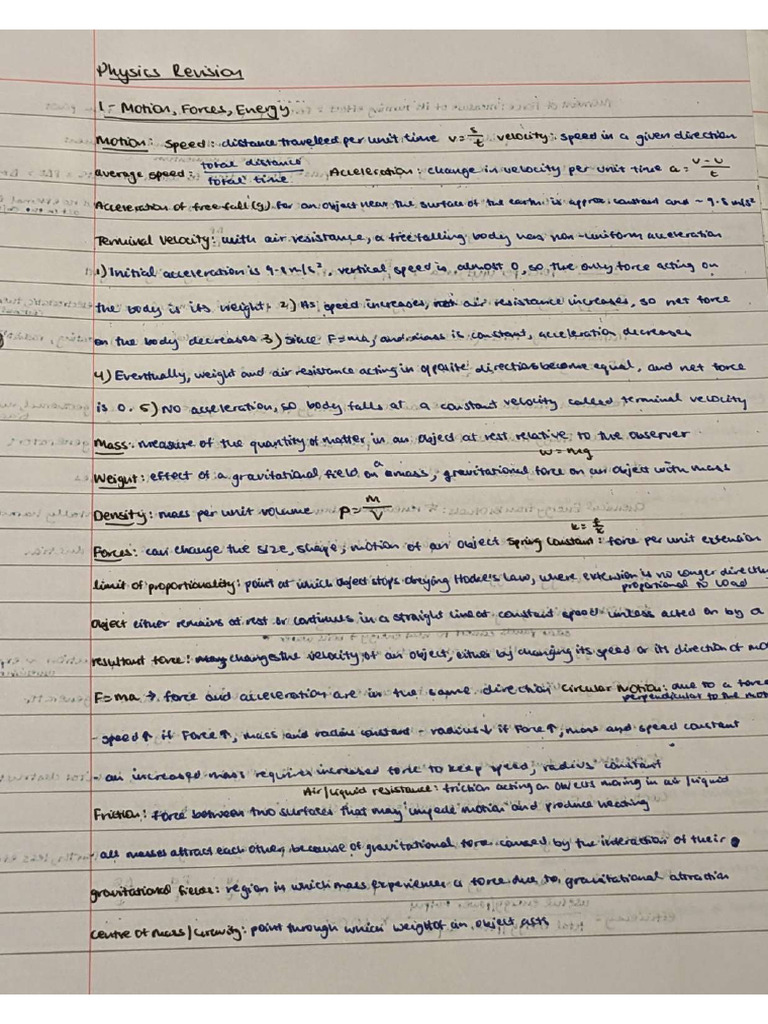 Physics 0625 Notes | PDF