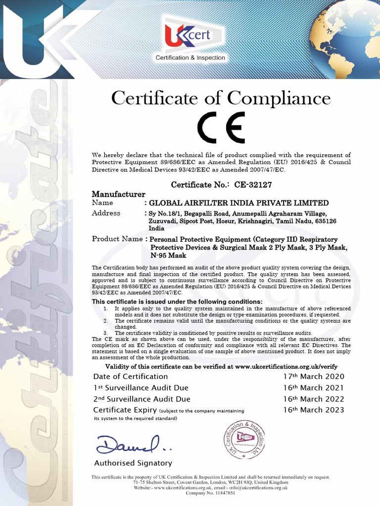 PPE Compliance Certificate | PDF