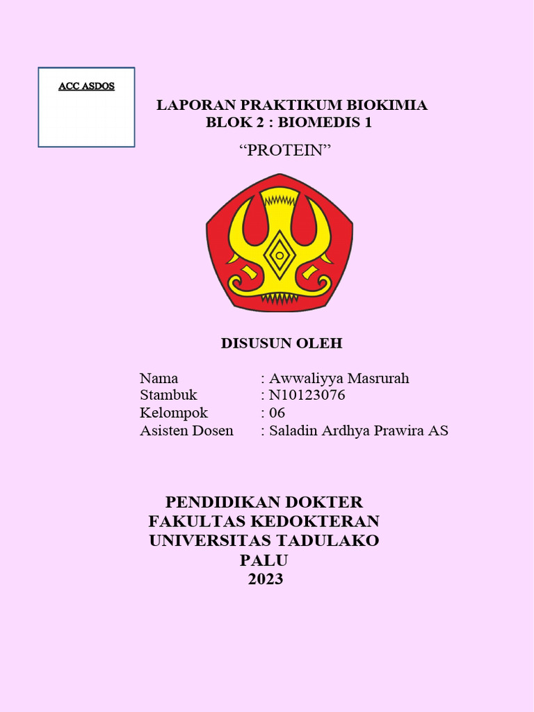 Laporan Praktikum Protein | PDF