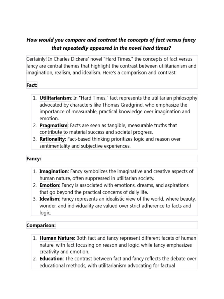 Fancy Vs Facts | PDF