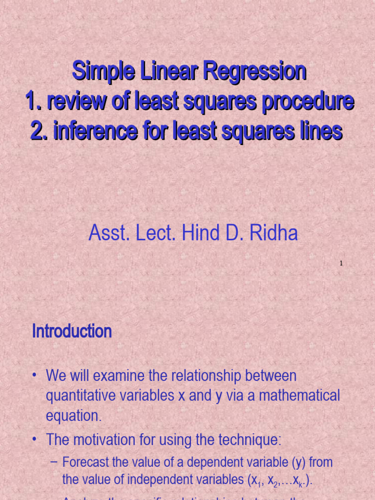 06 Least Squar Regression | PDF | Errors And Residuals | Regression Analysis