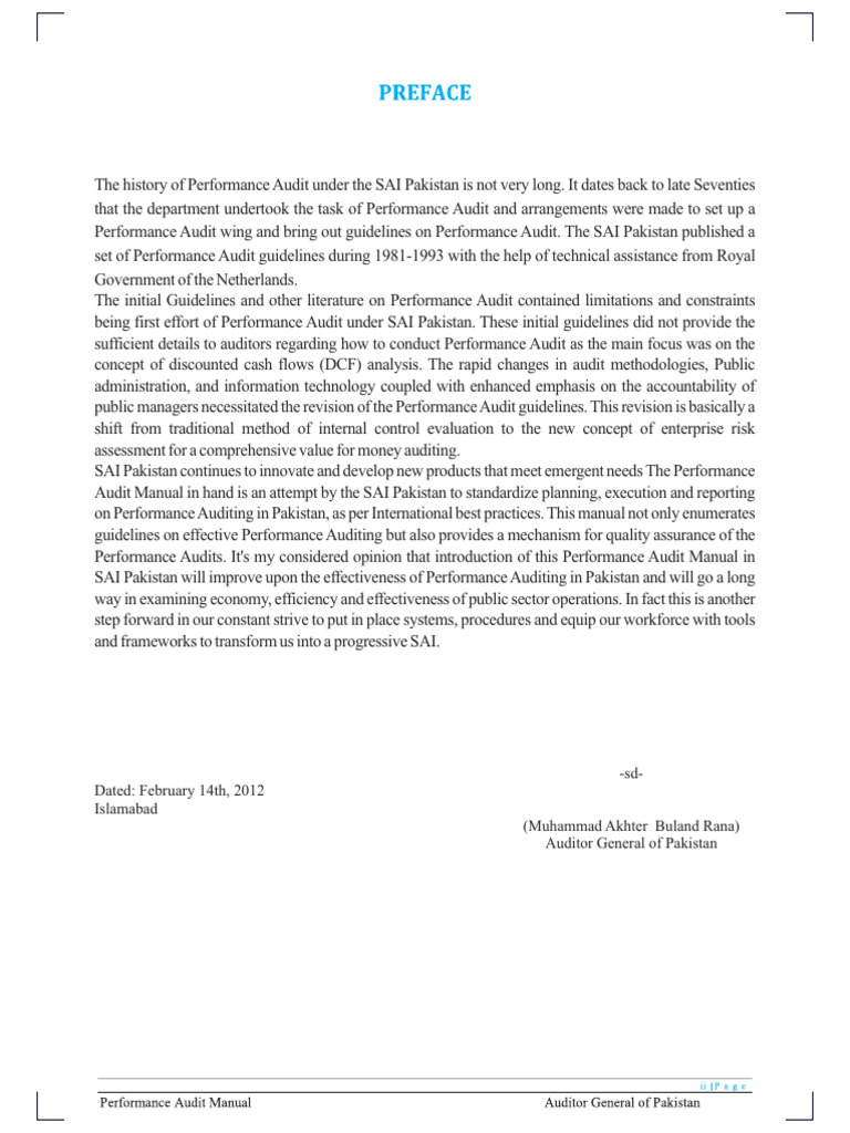 Performance Audit Manual | PDF | Audit | Accounting