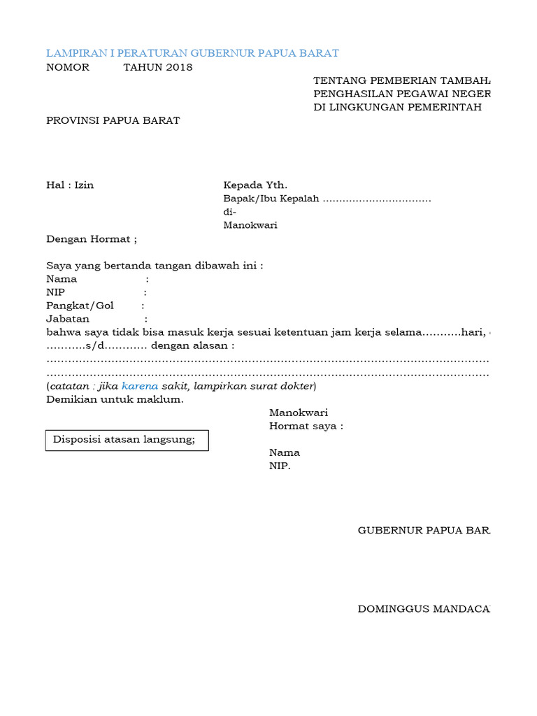 Lampiran Form Tpp | PDF