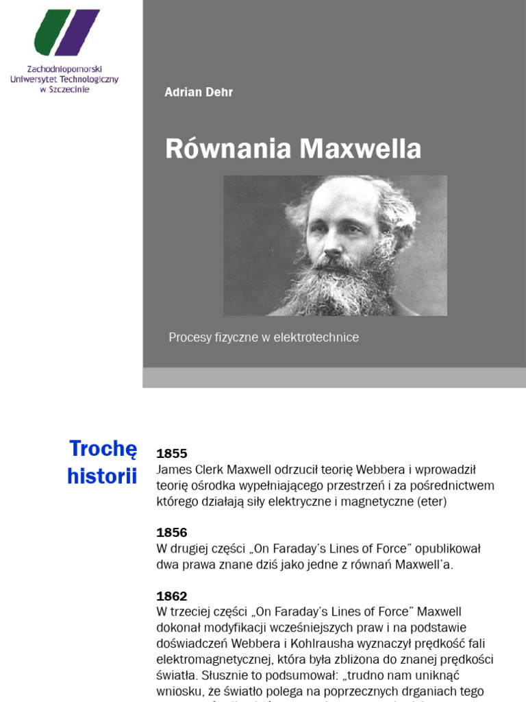 Równania Maxwella | PDF
