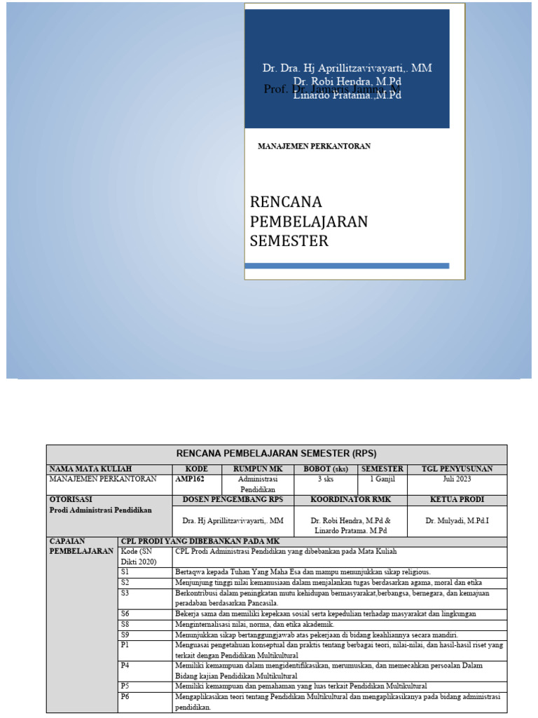 RPS Obe Final Management Perkantoran | PDF