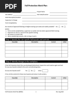Fall Protection Plan Template | PDF | Safety