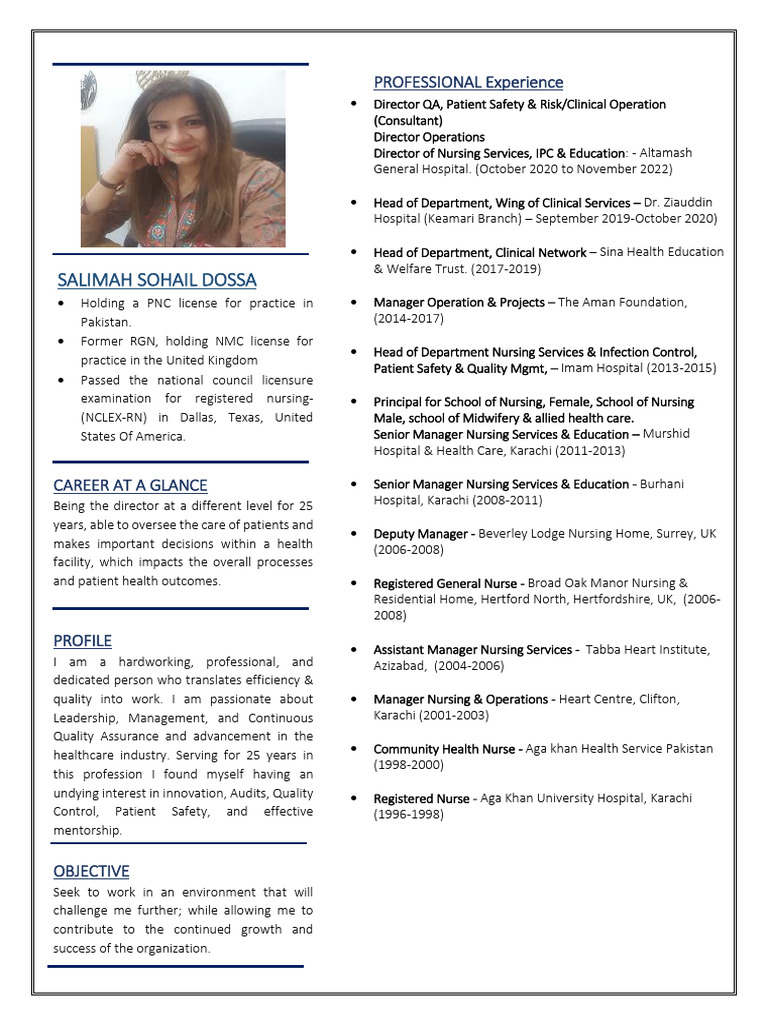 Resume Salim Aah So Hail Doss A | PDF | Nursing | Health Care
