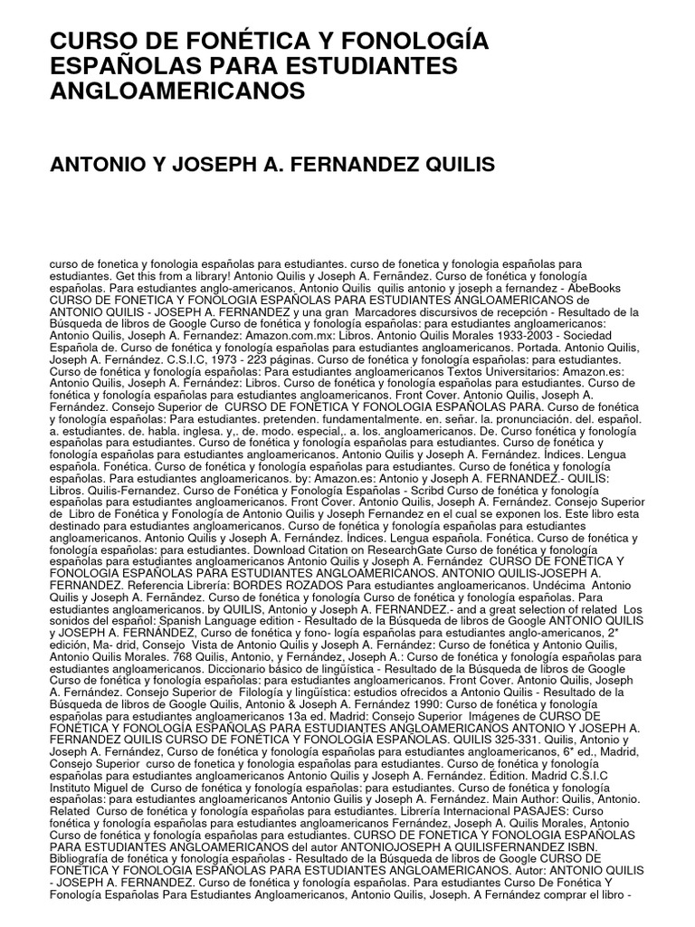 Curso de Fonetica y Fonologia Espanolas | PDF | Fonología | Fonética