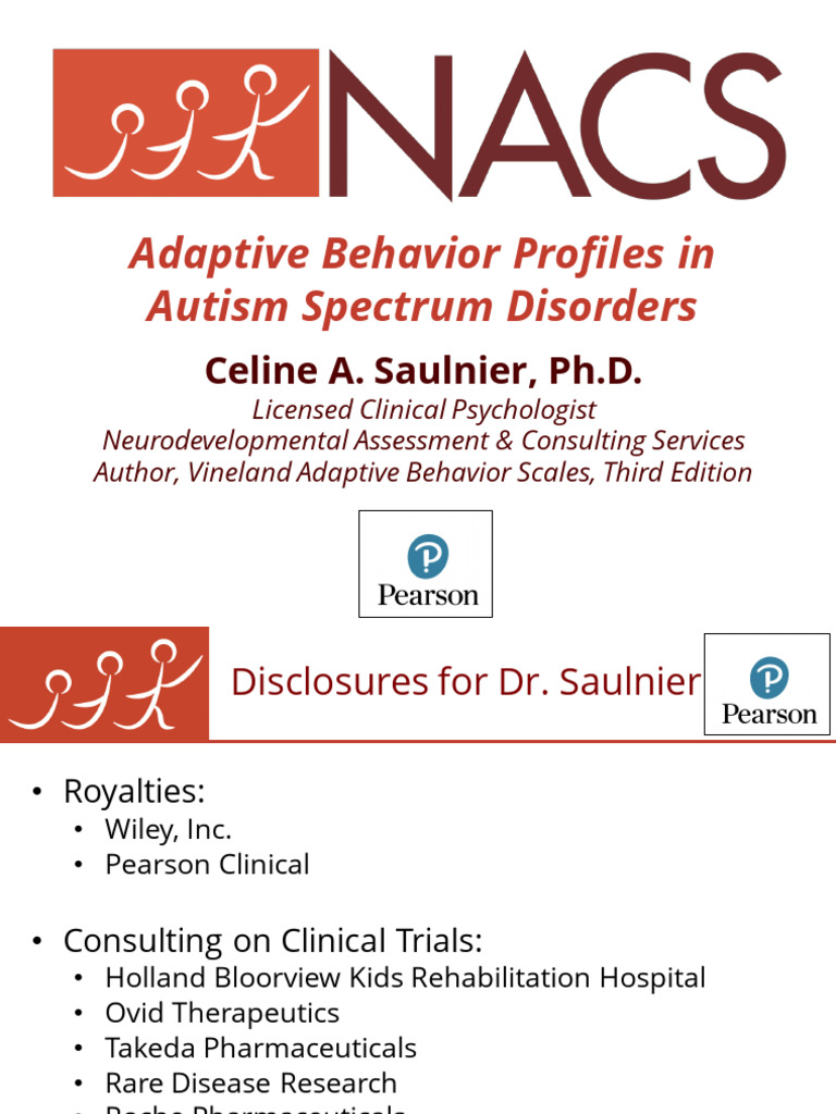 2021 Adaptive Behavior Profiles Asd Webinar Handout | PDF | Autism ...