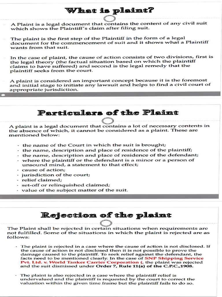 Plaint Class | PDF | Lawsuit | Cause Of Action