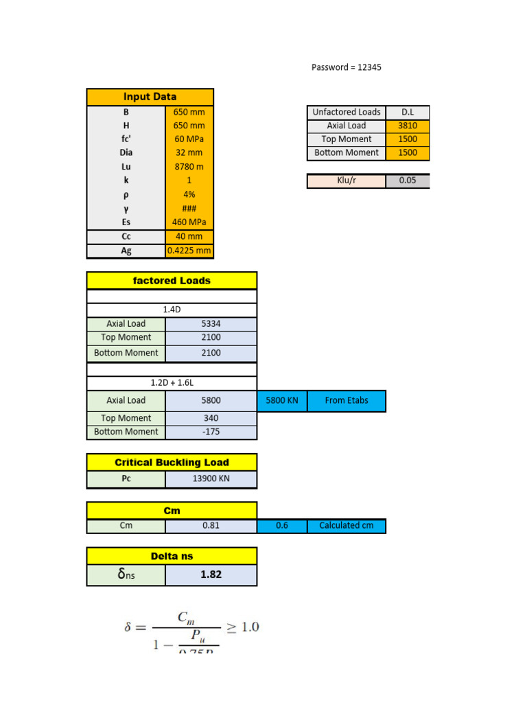 Design of Selender Column R01.1 | PDF
