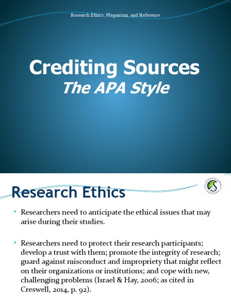 Research Ethics, Plagiarism, and Reference | PDF