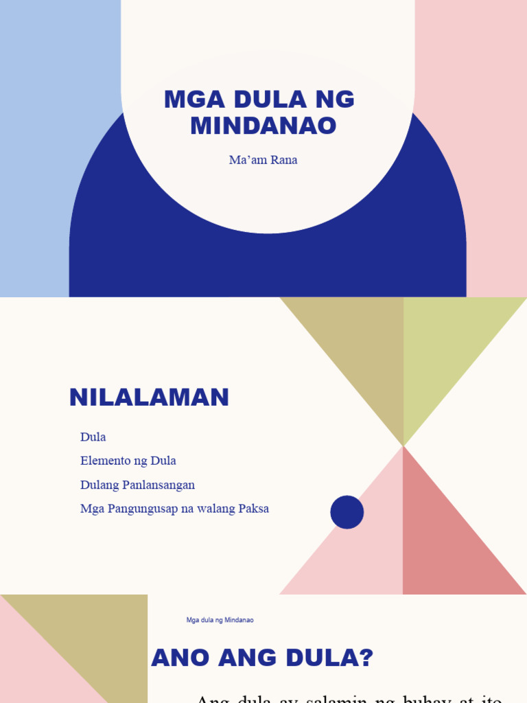 Mga Dula NG Mindanao | PDF