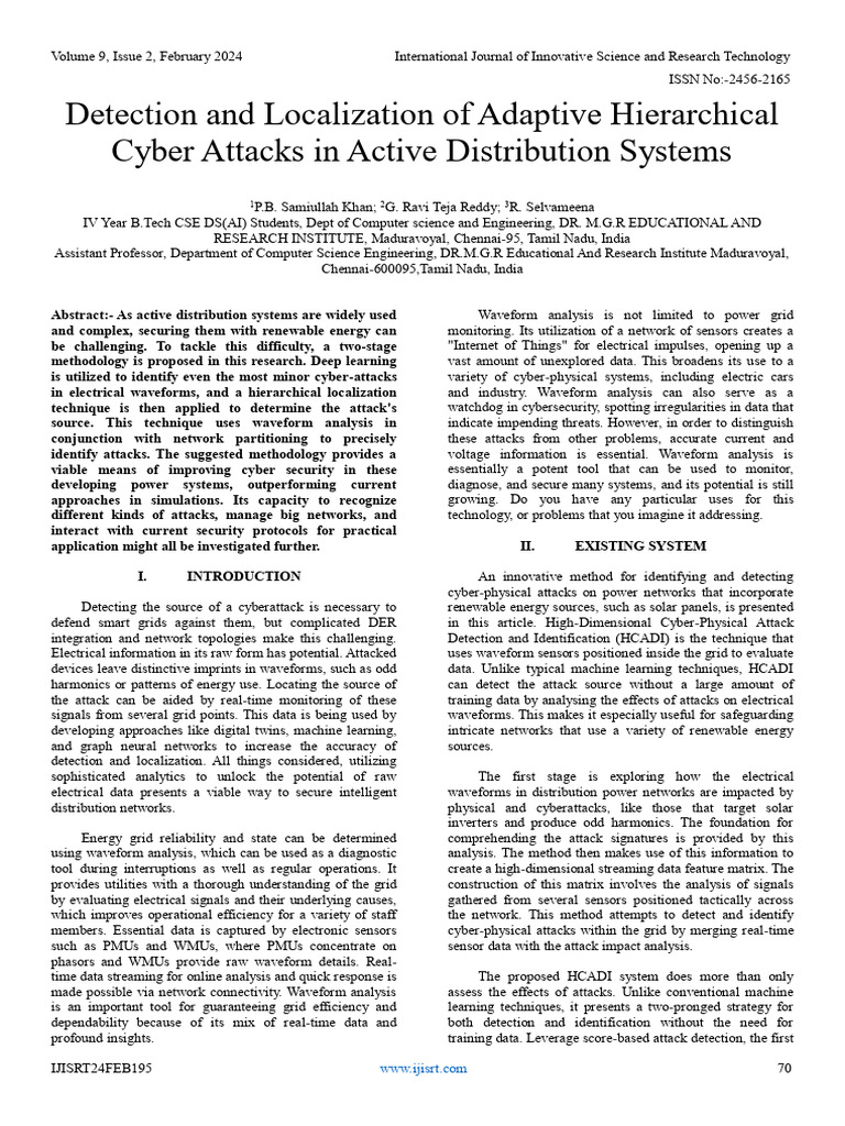 Detection And Localization Of Adaptive Hierarchical Cyber Attacks In Active Distribution Systems