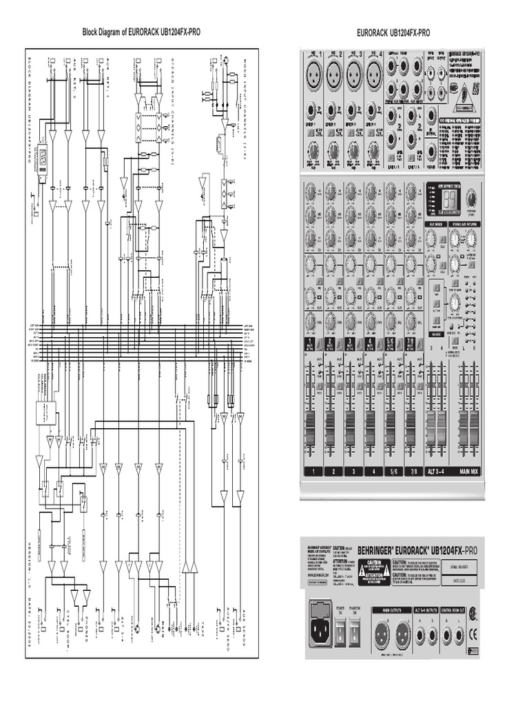Block Diagram and Effect Presets of EURORACK UB1204FX-PRO | PDF ...