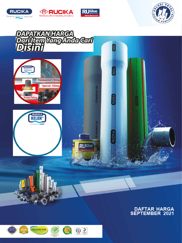 Daftar Harga Pipa PVC Rucika 2021 | PDF
