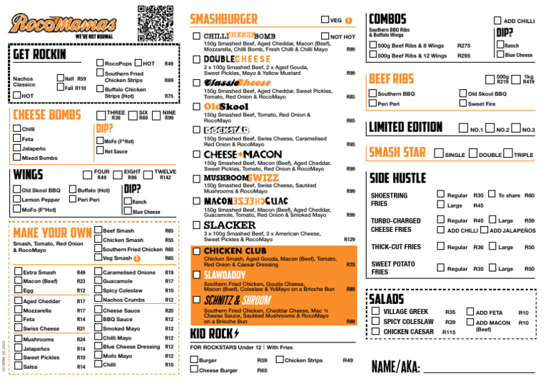 19123rm New Tick Sheet Menu Design Hal Digital LR | PDF | French Fries ...