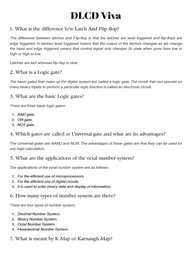 DLCD Viva | Download Free PDF | Logic Gate | Computer Architecture