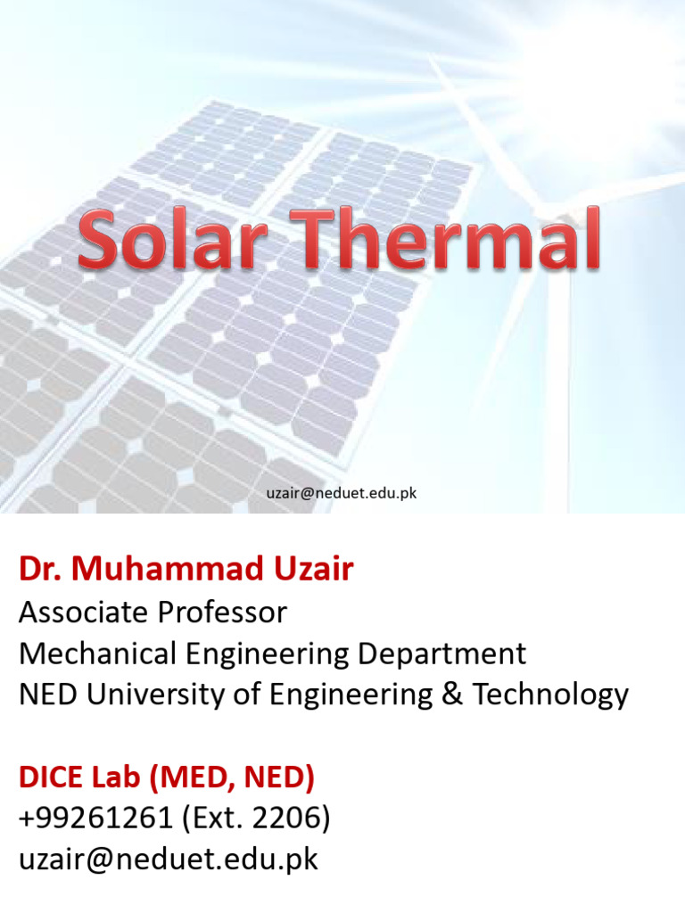 Solar Thermal | PDF | Solar Energy | Water Heating
