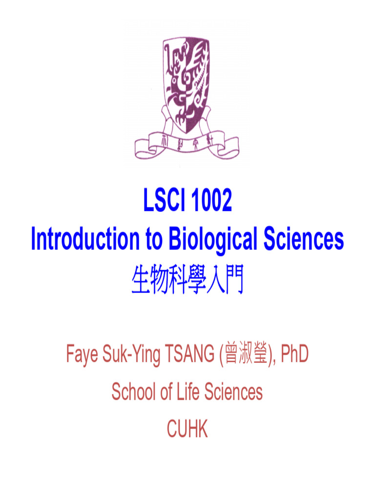 Lecture Note on Cell Division, Prof. Faye SY Tsang | PDF | Mitosis ...