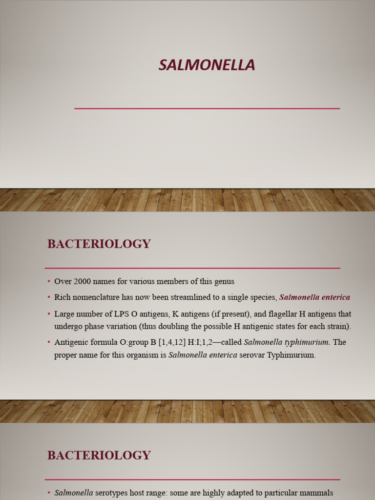 Salmonella | PDF | Salmonella | Medicine