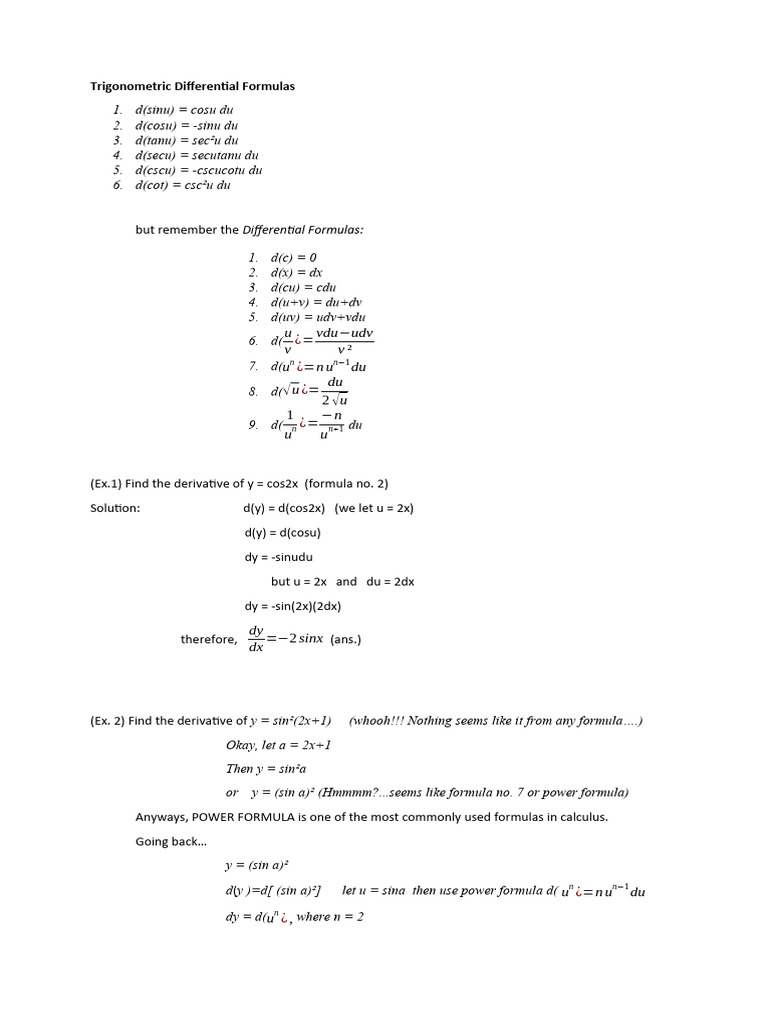 Math 1 Exercise No. 4 Trigonometric Functions | PDF | Combinatorics | Functions And Mappings