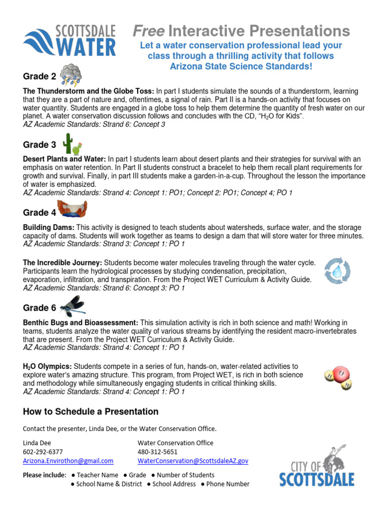 School Interactive Offer | PDF | Water | Water Conservation