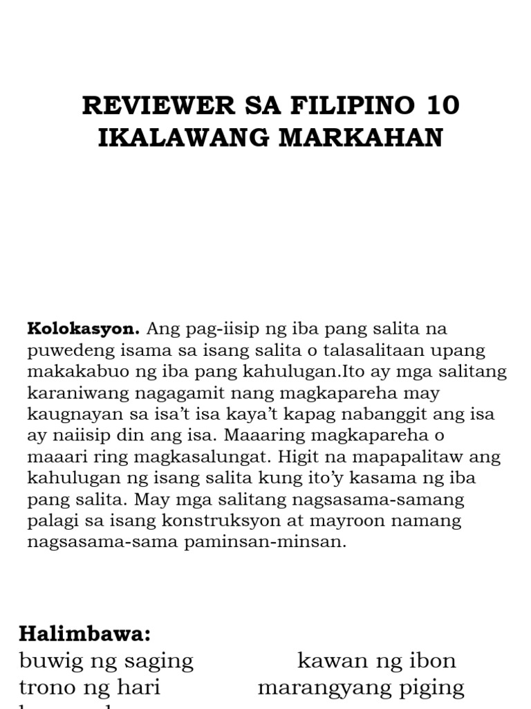Q2 F10 Reviewer | PDF