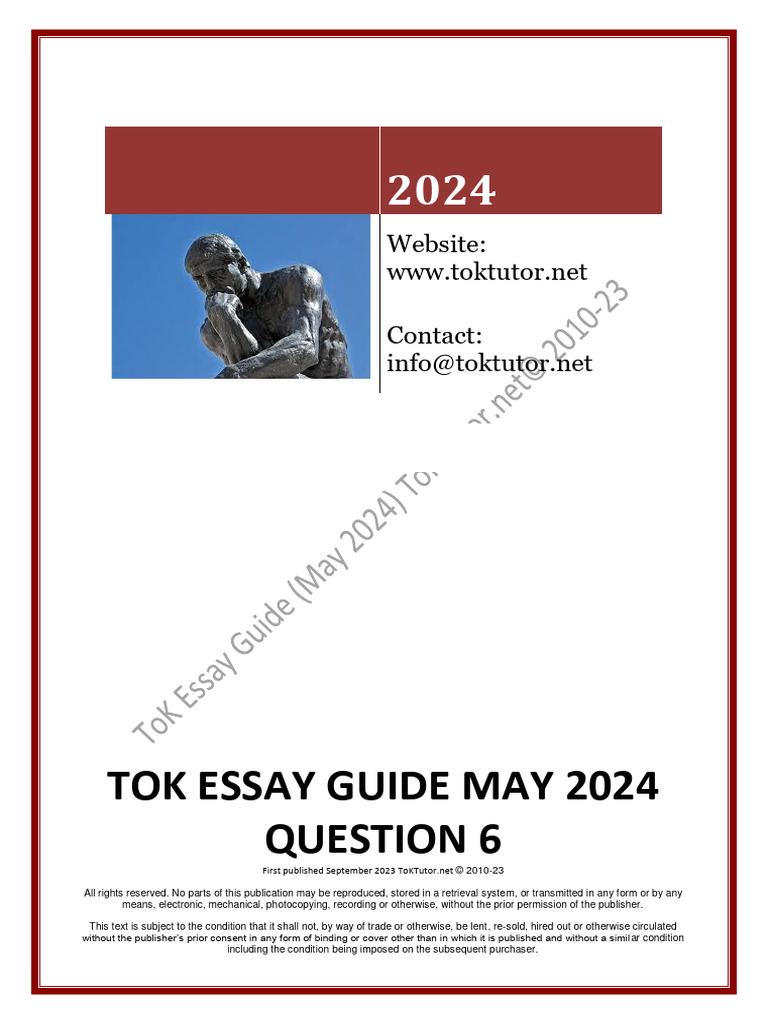 ToK Essay Guide - May 2024 - Q6 | PDF | Knowledge | Inference
