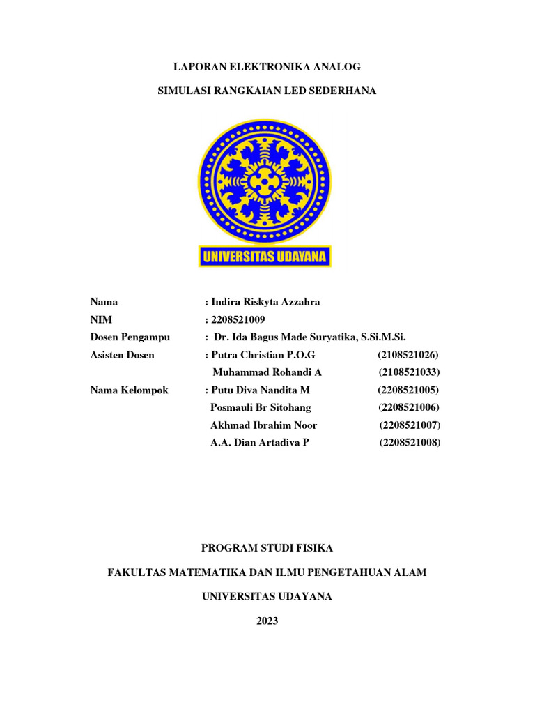 09 - Indira Riskyta Azzahra - Laporan ELKA | PDF