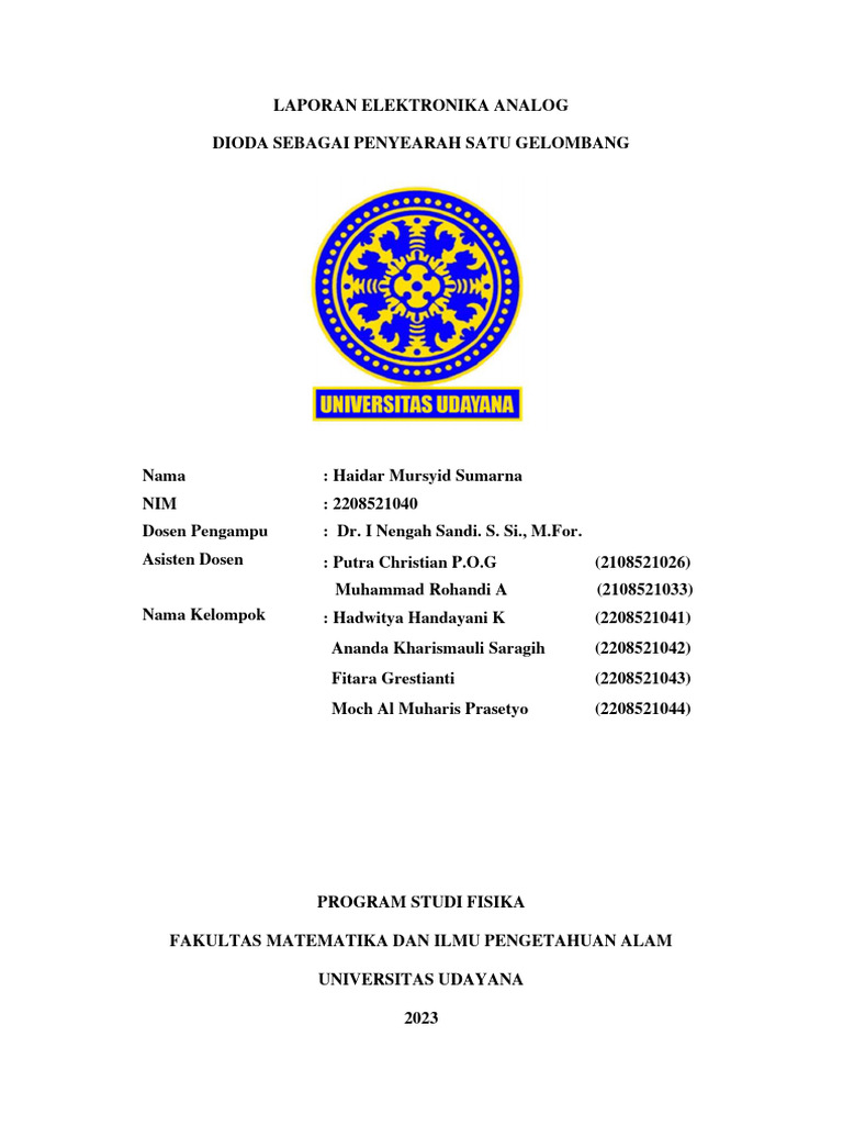Haidar Mursyid Sumarna - Laporan Elka Perc 8 | PDF