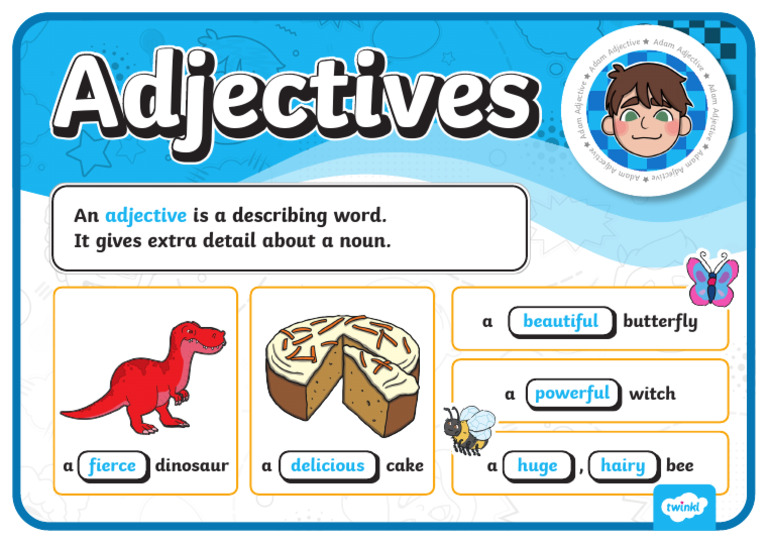 KS1 Adjectives - Display Poster | PDF | Adjective | Language Mechanics
