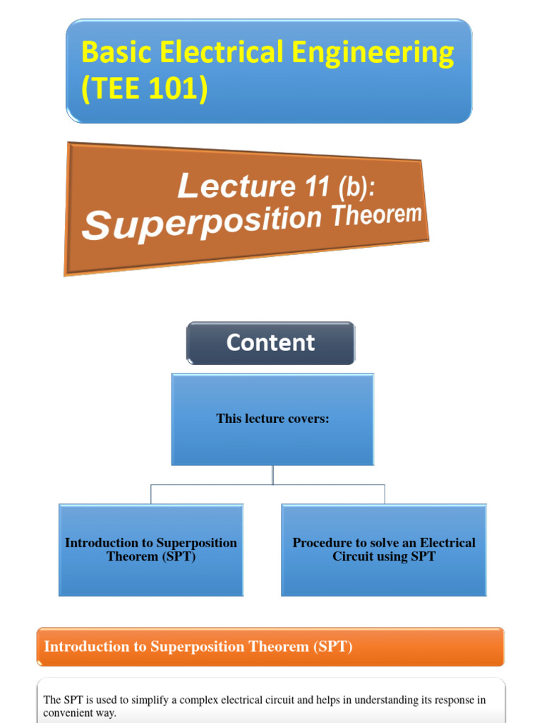 Lecture 11 (B) - Superposition Theorem | PDF | Electrical Network | Electrical Resistance And ...