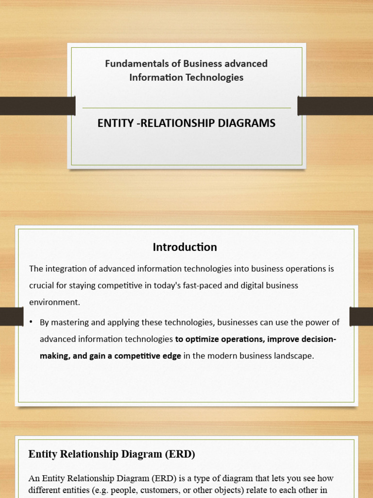 Slide 1 - Entity Relationship Diagrams | PDF