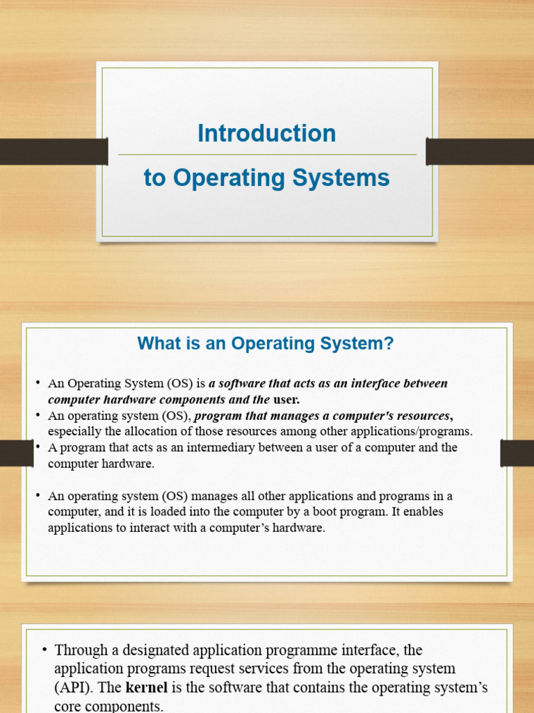 Slide 1 - Introduction To Operating Systems | PDF | Operating System ...