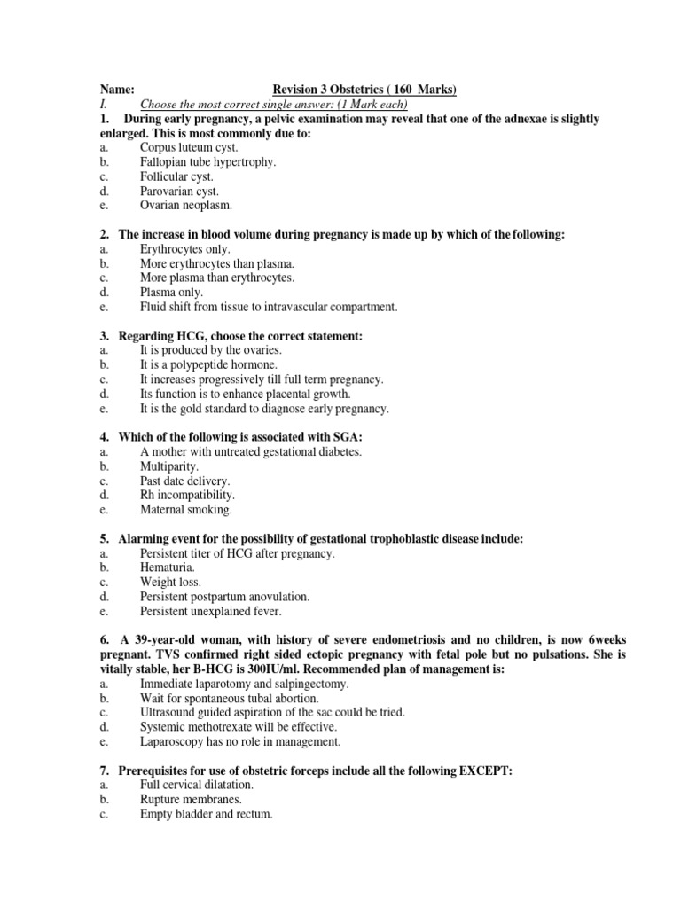 Revision 3- Obst 2022 | PDF