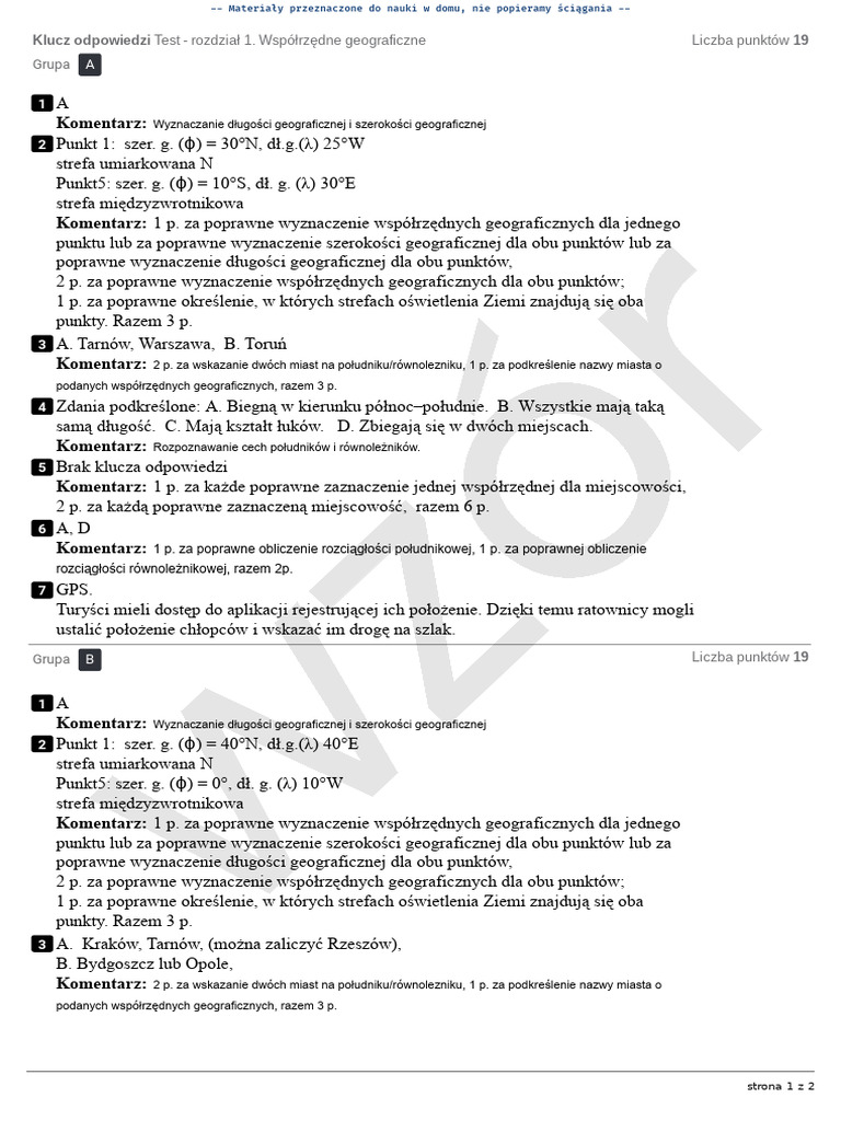 Test Dzial 1 Tematy 1 2 Odpowiedzi | PDF