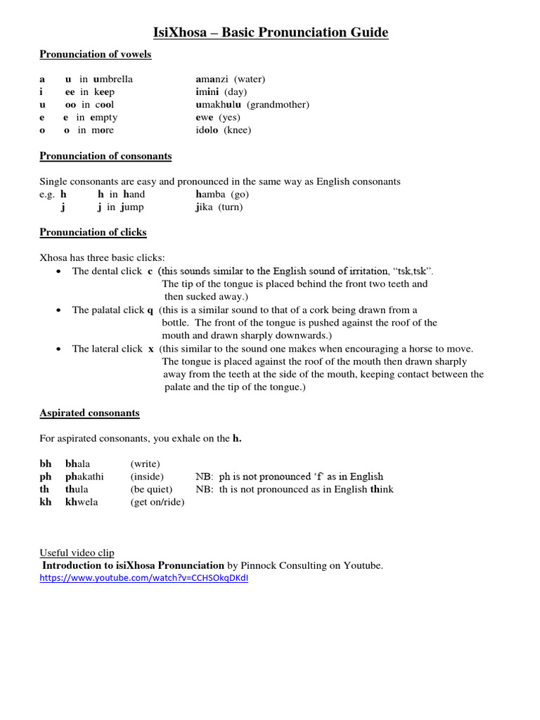 Pronunciation Guide | PDF