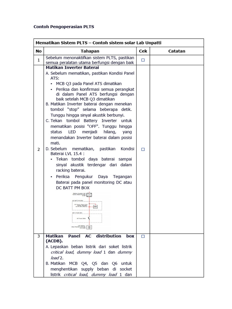 Sample - Template - O&M PLTS Puskesmas | PDF | Teknologi & Rekayasa