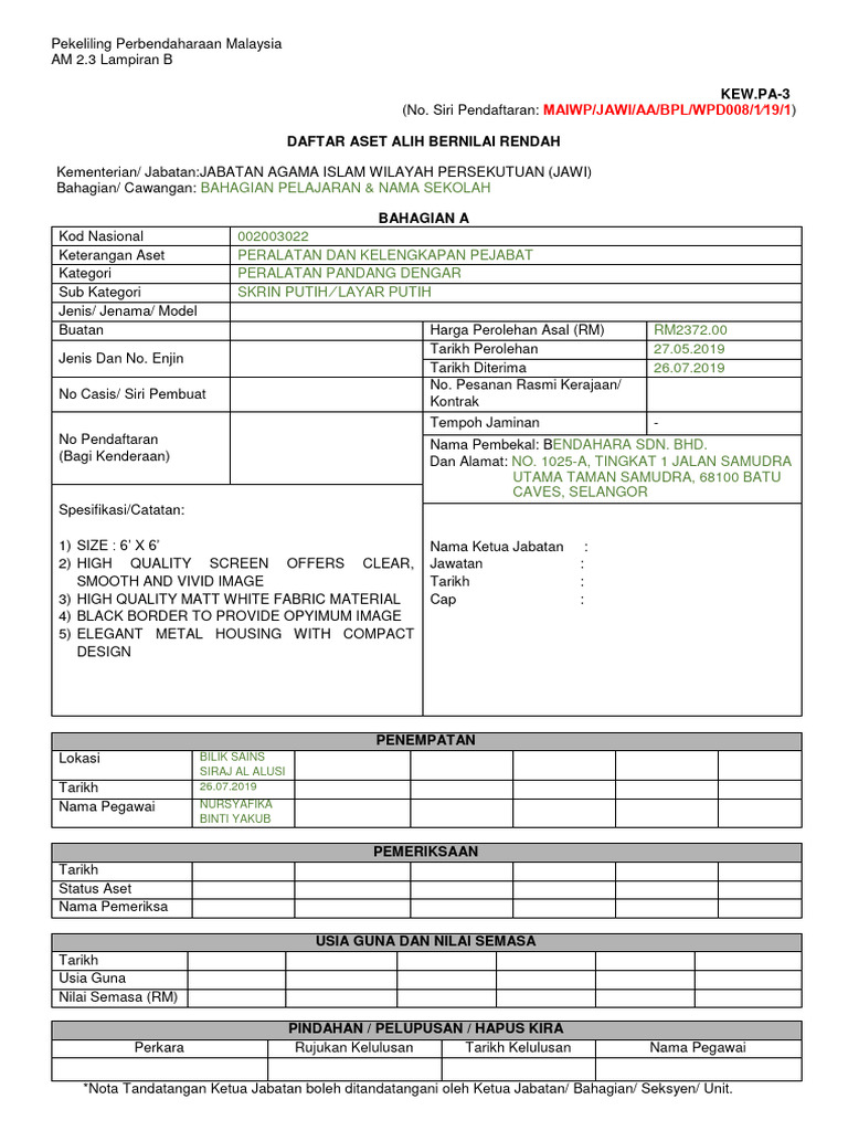 Kew - Pa-3 (Layar Putih) | PDF