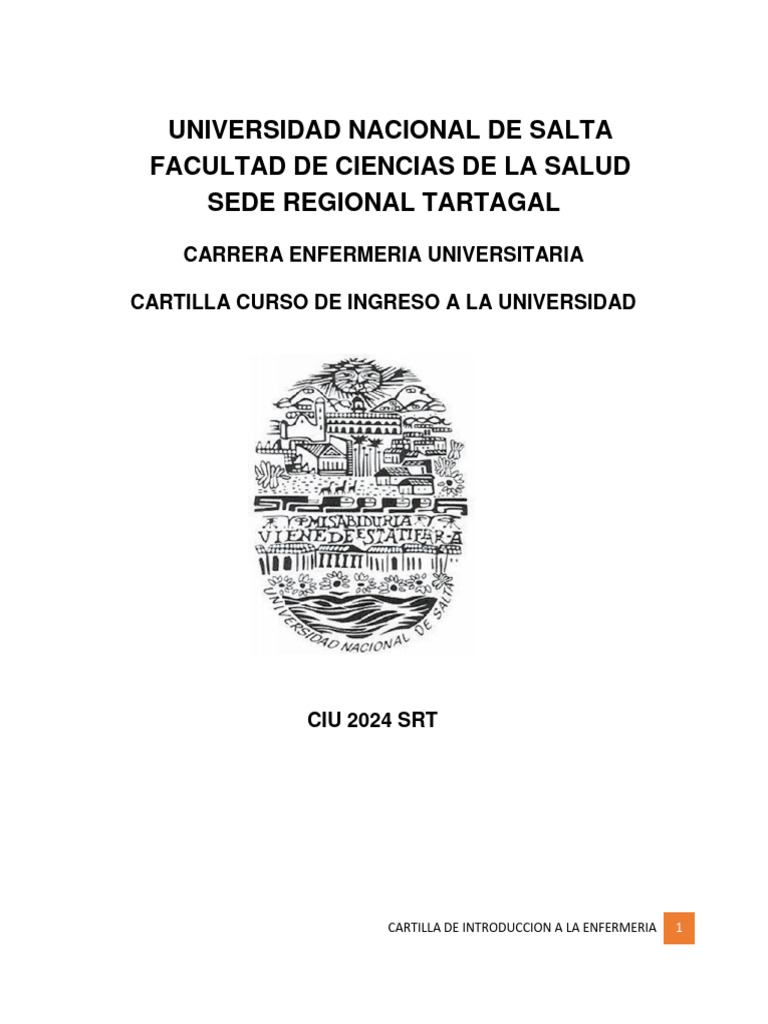 Cartilla de Introduccion A La Enfermeria Ciu | PDF | Enfermería