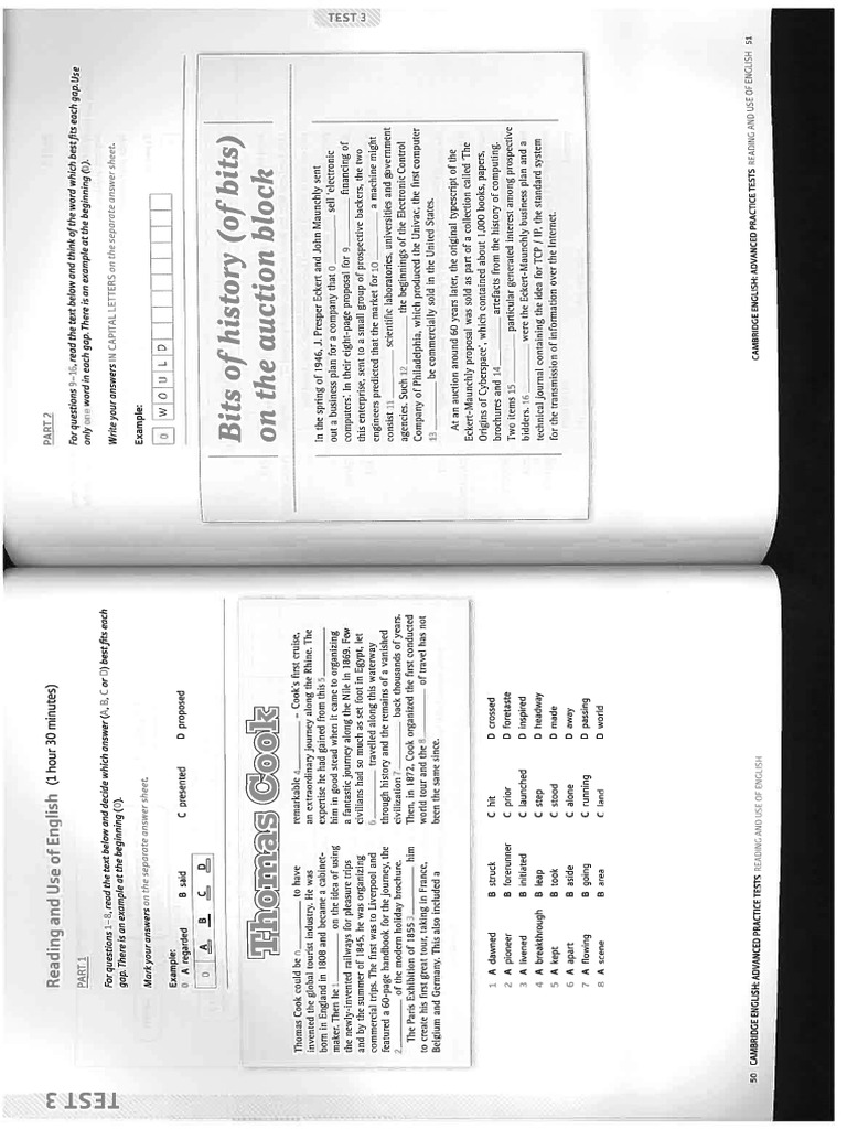 C1 Ad - Pr. Test. Test 3 Reading Use | PDF