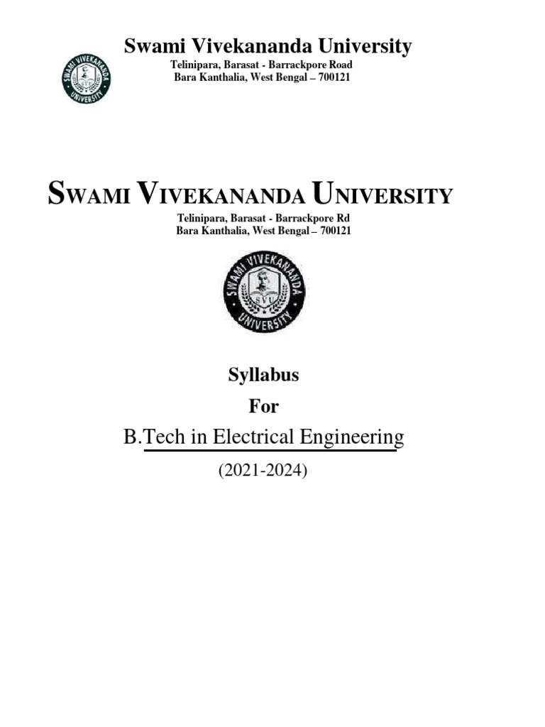 B.Tech Electrical Engineering Syllabus | PDF | Matrix (Mathematics ...