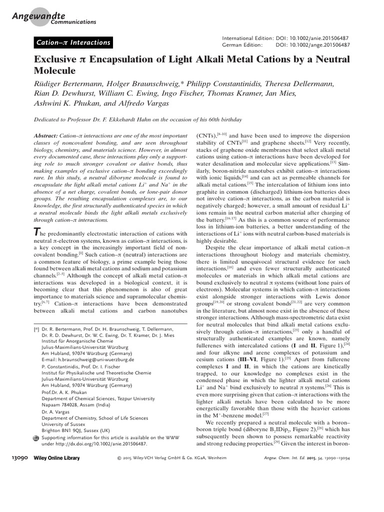 Angew Chem Int Ed - 2015 - Bertermann - Exclusive Encapsulation of Light Alkali Metal Cations by ...