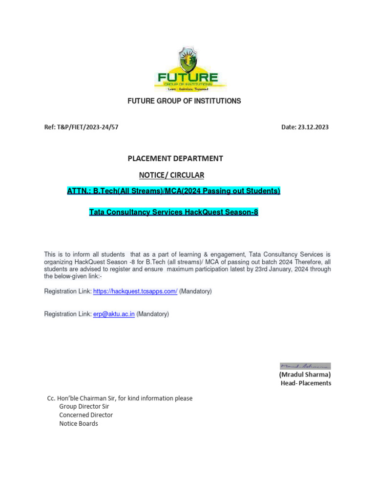 Notice Tcs Hackquest Season 8 Pdf 