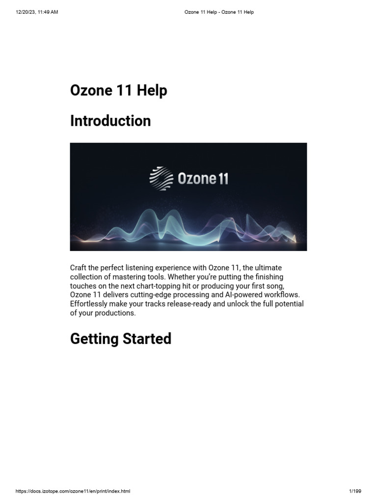 Ozone 11 Manual | PDF | Equalization (Audio) | Parameter (Computer Programming)
