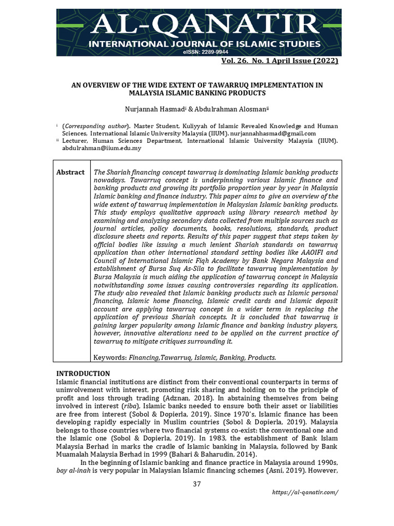 From Bay Inah To Tawarruq | PDF | Islamic Banking And Finance | Banking